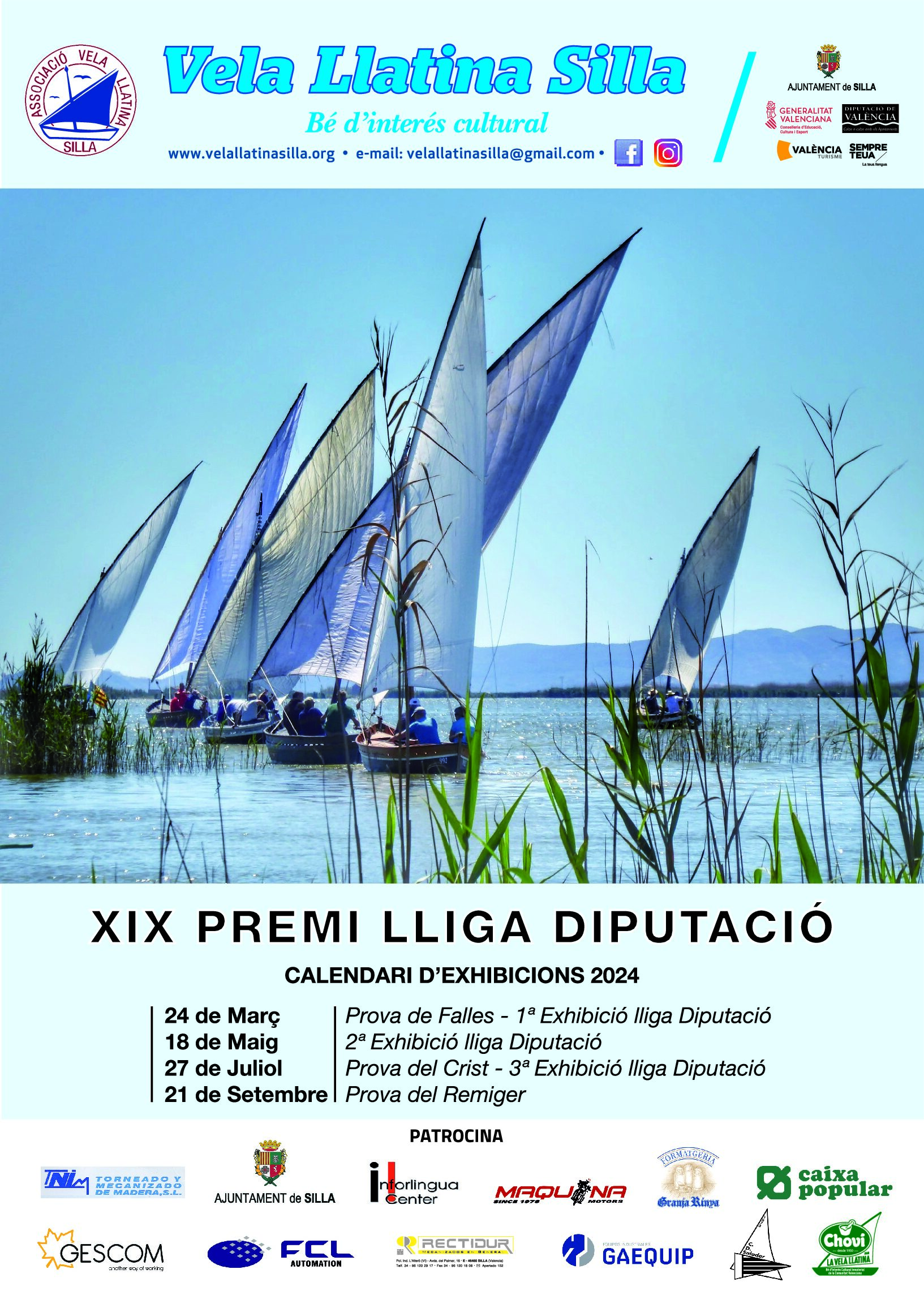 CALENDARI DE EXHIBICIONS 2024 VELA LATINA SILLA